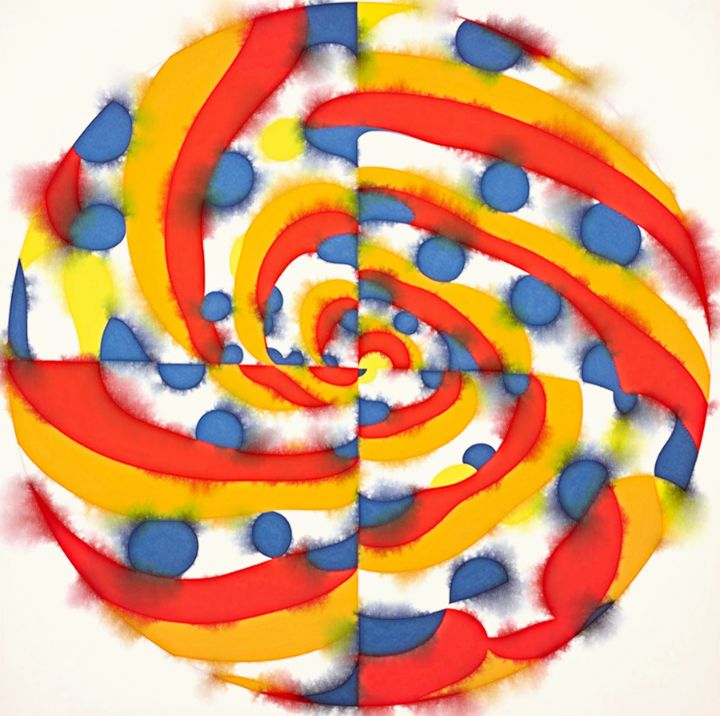 Op Art Inspired Color Bleed Circles - ThajaFloecky Designs - Digital ...