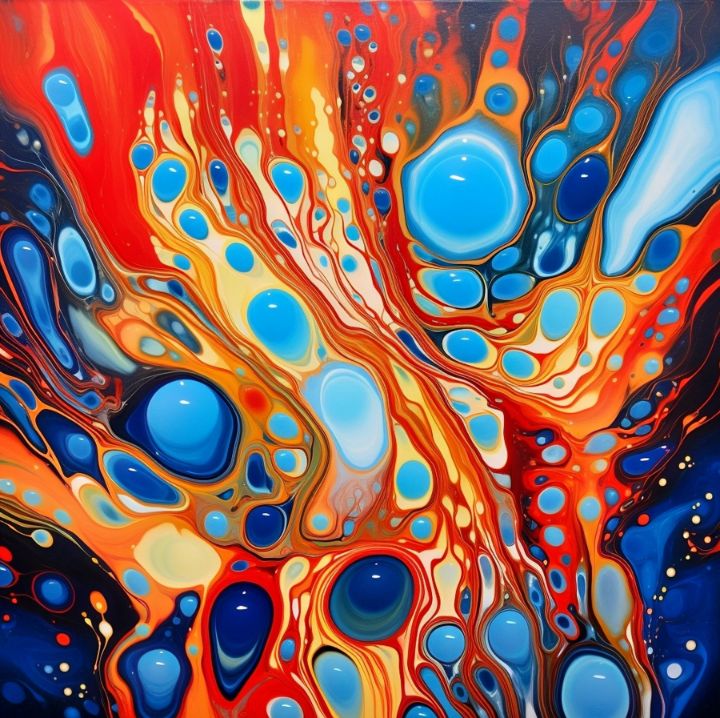 Energetic Vital Cells Acryl Pouring - ThajaFloecky Designs - Digital ...