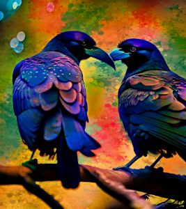 Sparkling Ravens AI Art - ThajaFloecky Designs - Digital Art, Animals, Birds, & Fish, Birds ...