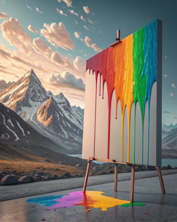 dripping colors paint effect. - best designs - Paintings & Prints ...
