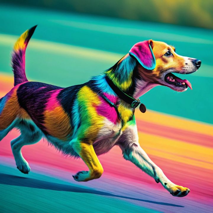 Dog,many colors, her movements - best designs - Digital Art & AI ...