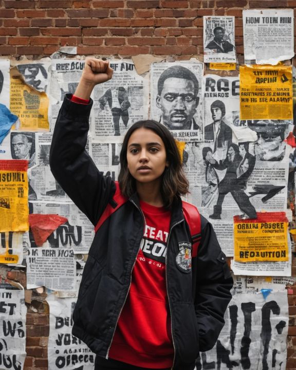 portrait of a young activist standin - best designs - Digital Art & AI ...