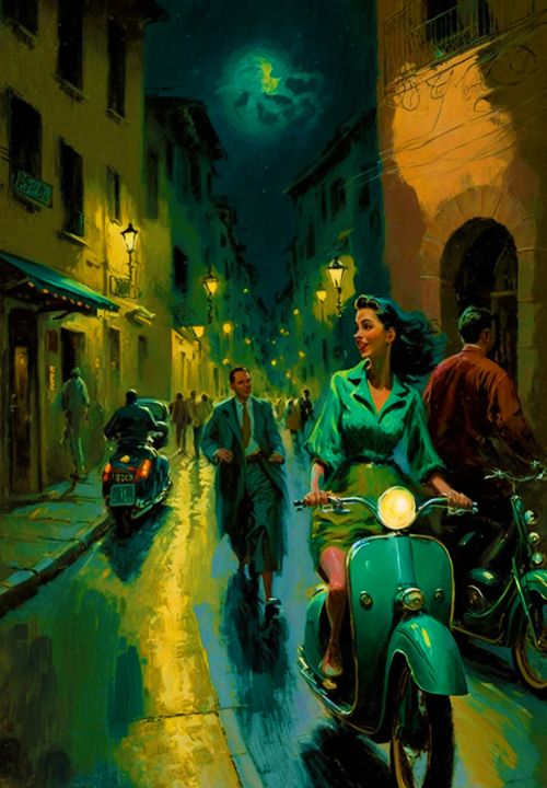 Night Riding - isaack art studio - Digital Art & AI, Vehicles ...