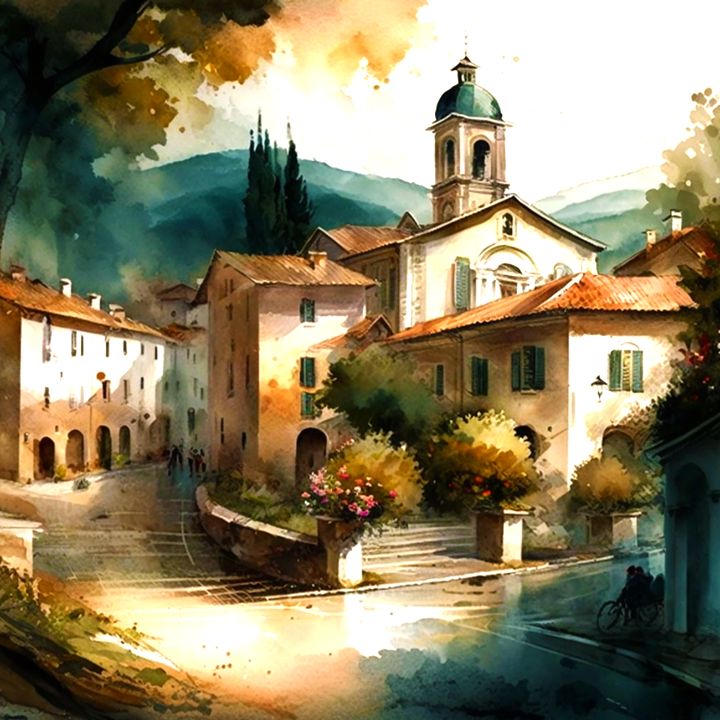 A Day In The Village - isaack art studio - Digital Art & AI, Places ...