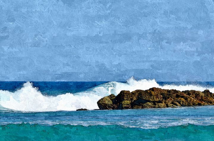 Splashing Surf - William Butman - Digital Art & AI, Landscapes & Nature ...