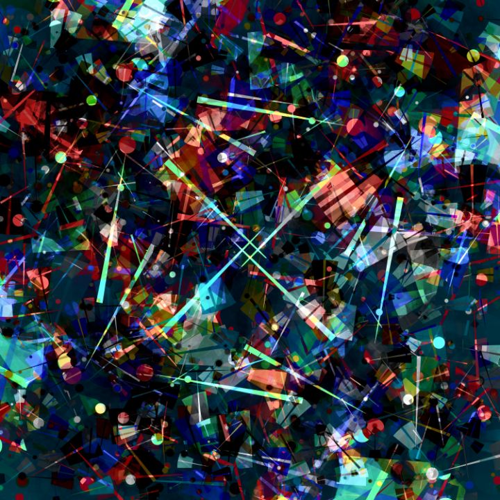 Oldbyrdes 01 - The Glass Pixel - Digital Art & AI, Abstract, Color - ArtPal