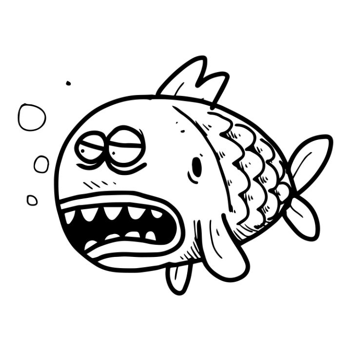 An ugly fish - Sugeng Wawa - Drawings & Illustration, Animals, Birds ...