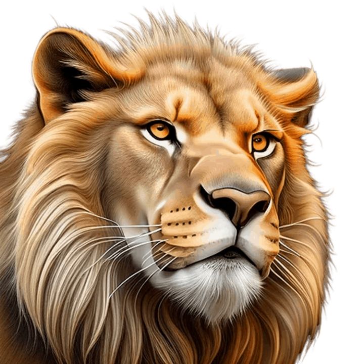 Lion face 3 - Sugeng Wawa - Digital Art & AI, Animals, Birds, & Fish ...
