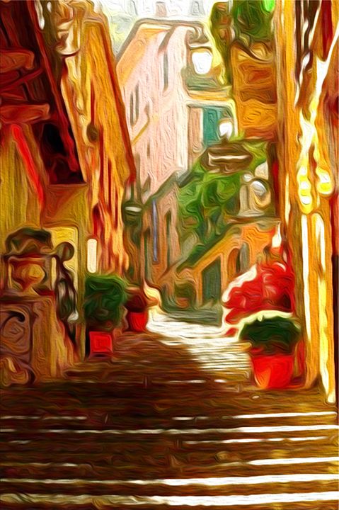 Stairs - Creative Works Art Collection - Paintings & Prints, Buildings ...