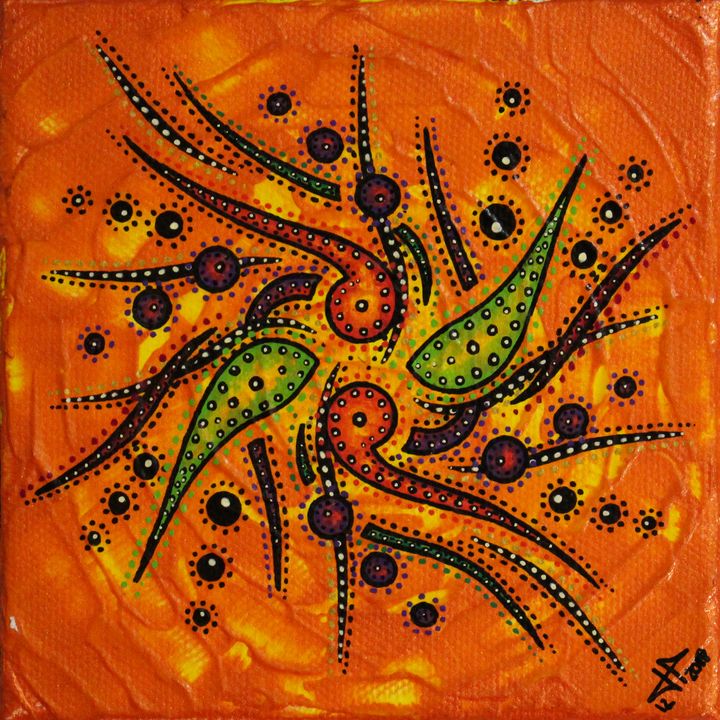 Sense of yellow orange movement - Jonathan Pradillon - Paintings ...