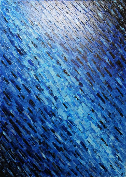 Blue knife texture - Jonathan Pradillon - Paintings & Prints, Abstract ...