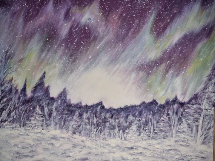 Northern Lights - Irina Astley Art - Paintings & Prints, Landscapes ...