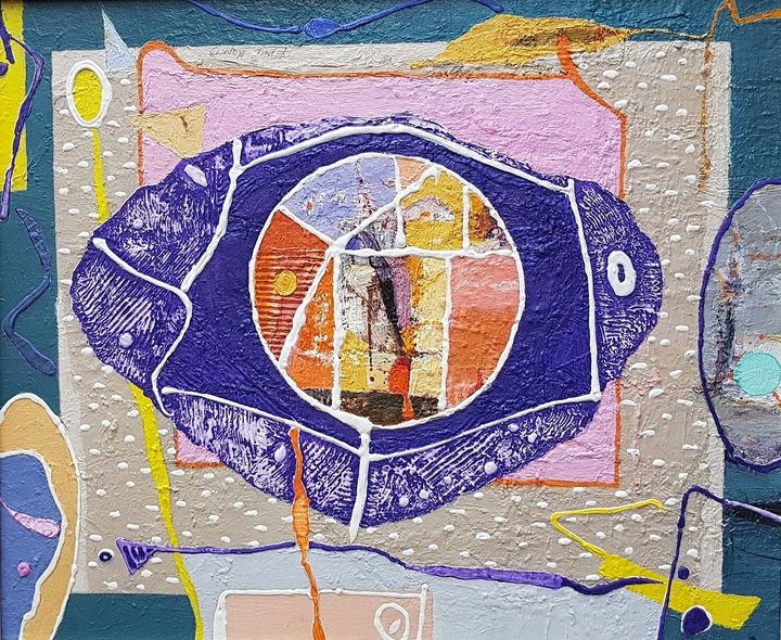 Object, acrylic on canvas, 46x55 - TRACKS ART GALLERY - Paintings ...