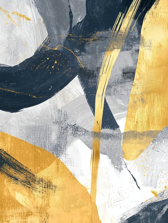 Abstract Brushstroke Modern Art Prin - Vidove - Paintings & Prints ...