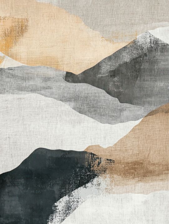 Abstract Brushstroke Modern Art Prin - Vidove - Paintings & Prints ...