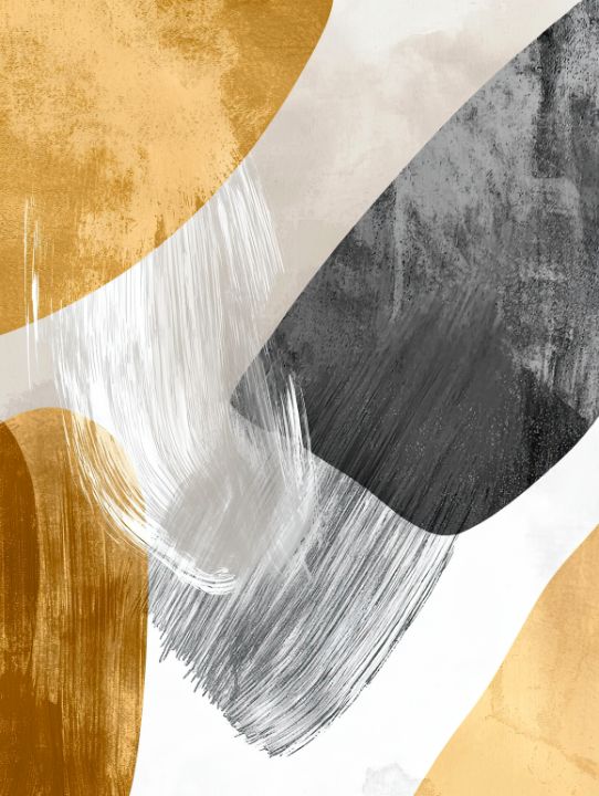 Abstract Brushstroke Modern Art Prin - Vidove - Paintings & Prints ...