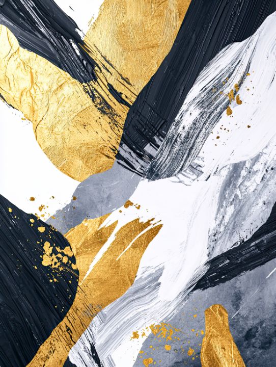 Abstract Brushstroke Modern Art Prin - Vidove - Paintings & Prints ...