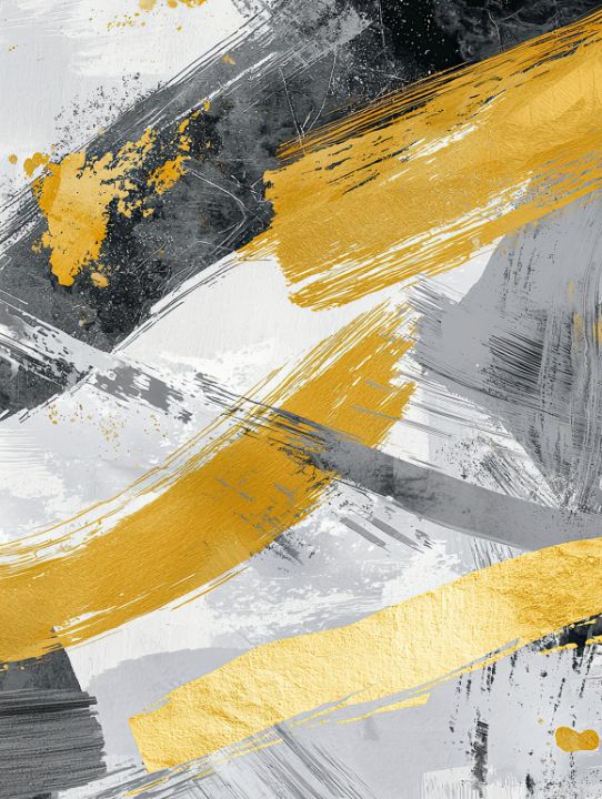 Abstract Brushstroke Modern Art Prin - Vidove - Paintings & Prints ...