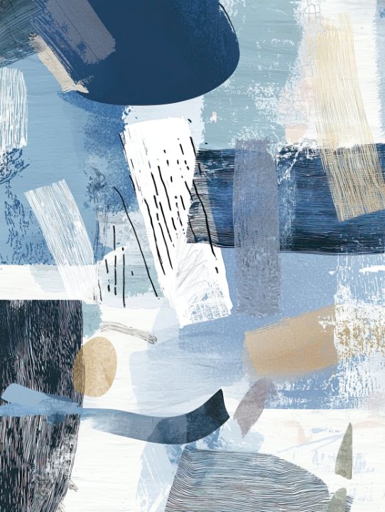 Abstract Brushstroke Modern Art Prin - Vidove - Paintings & Prints ...