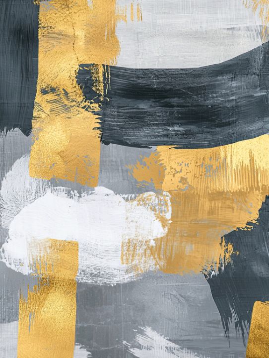 Abstract Brushstroke Modern Art Prin - Vidove - Paintings & Prints ...