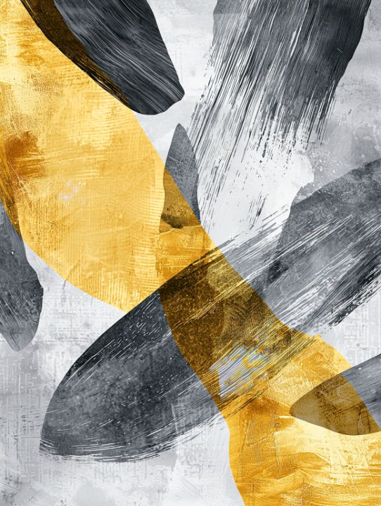 Abstract Brushstroke Modern Art Prin - Vidove - Paintings & Prints ...