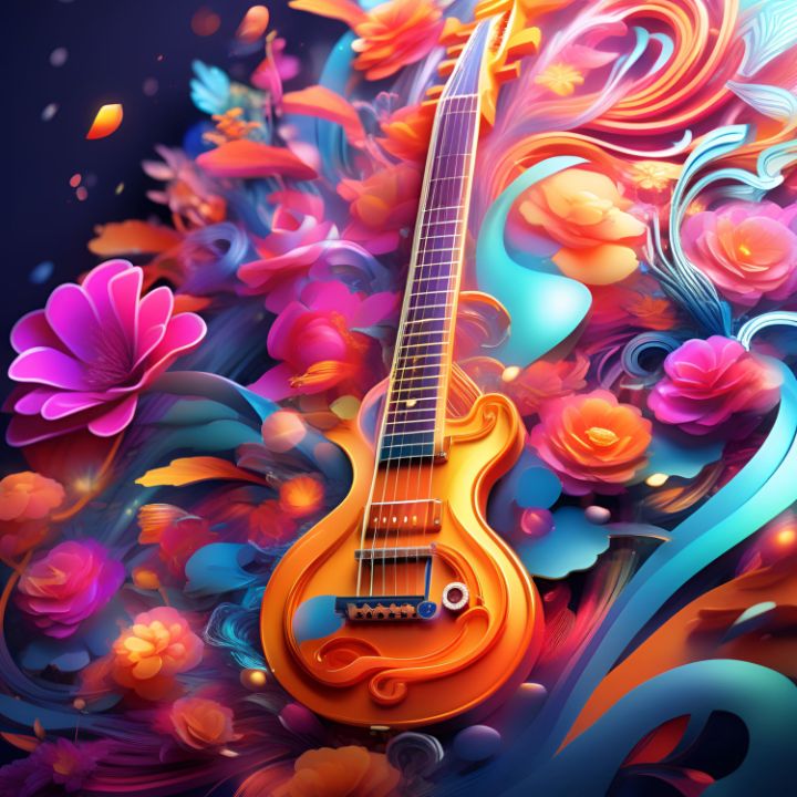 Abstract Guitar Illustration - Thai Digital Art - Digital Art & AI ...