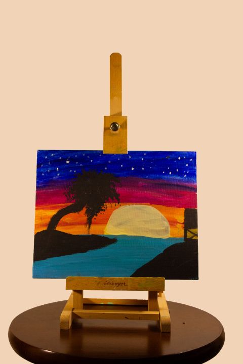 the sunset beach - Syds Splattered Studio - Paintings & Prints ...