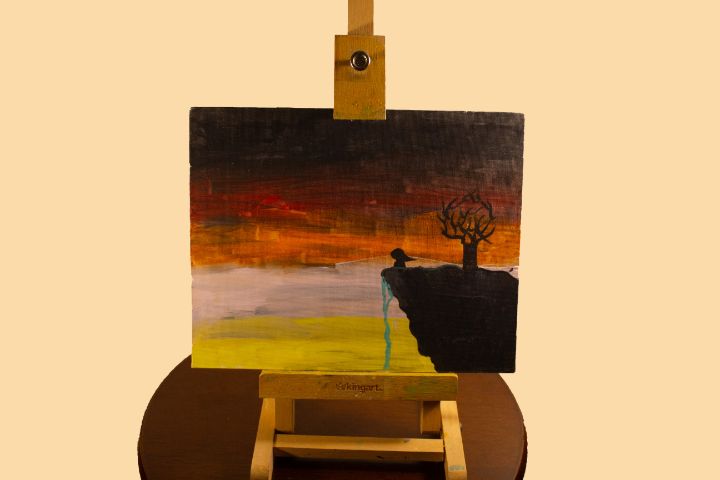 Cliffside Sunset - Syds Splattered Studio - Paintings & Prints ...