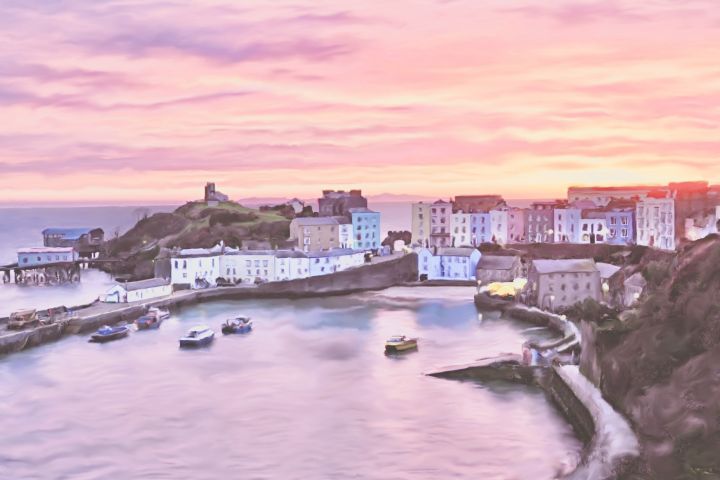 Scenes of Tenby - Harbour Sunrise - maccb71Art - Paintings & Prints ...