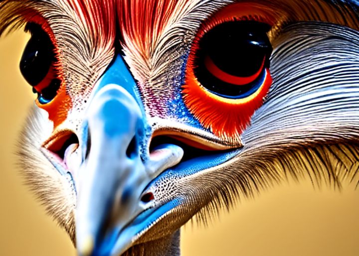 Ostrich - Cornish Gallery - Digital Art & AI, Animals, Birds, & Fish ...