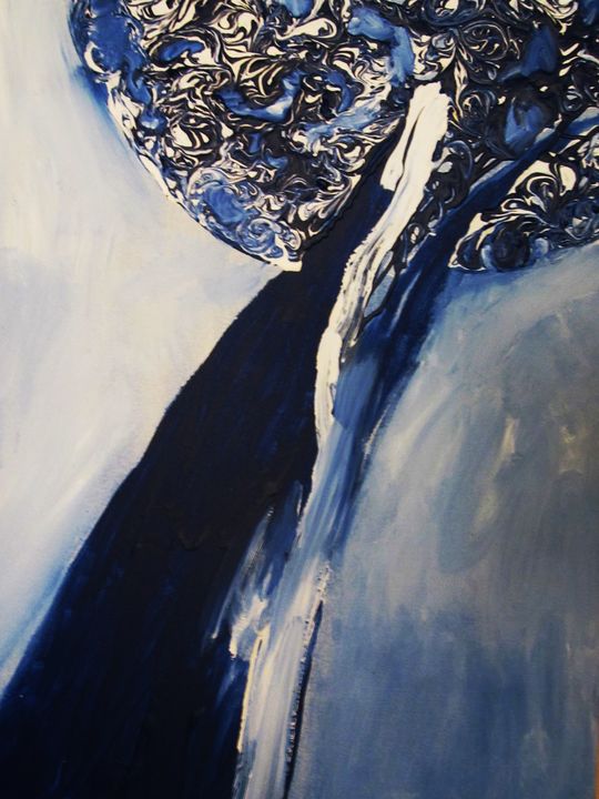 Blue Tree in a Dance - Marymaria - Paintings & Prints, Abstract, Other ...