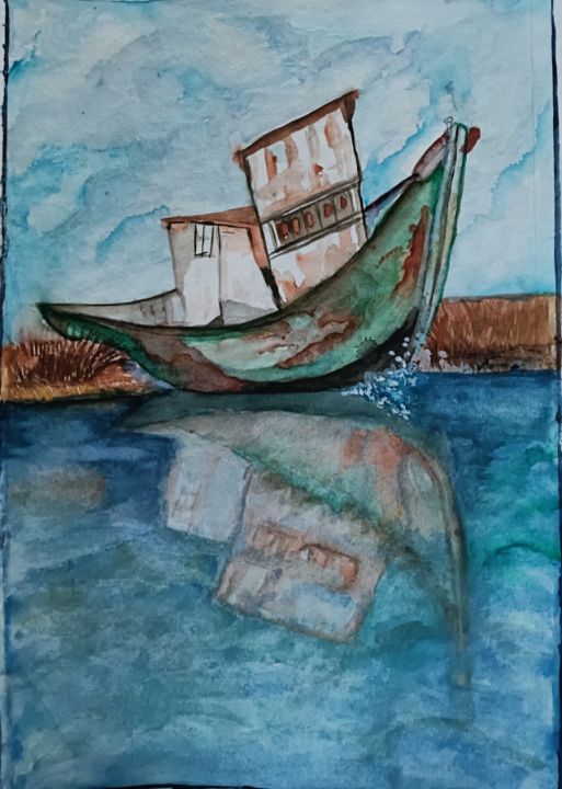 Isolated ship - SPart - Paintings & Prints, Landscapes & Nature, Other ...