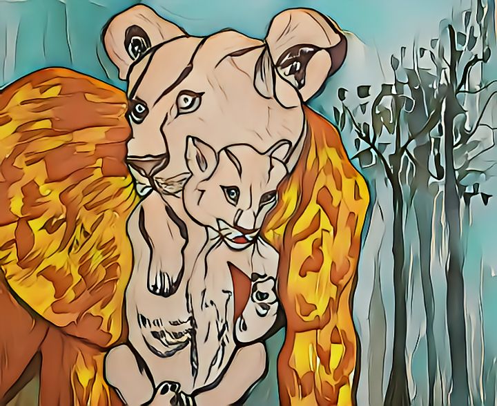 Motherhood - SPart - Digital Art, Animals, Birds, & Fish, Wild Cats ...