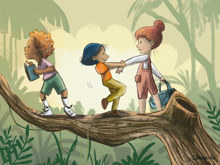 Three kids in the Jungle - Jennifer Doehring - Digital Art & AI ...