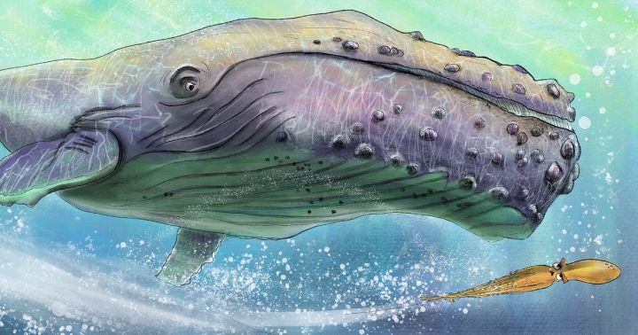 Hank and the Whale - Jennifer Doehring - Digital Art & AI, Animals ...