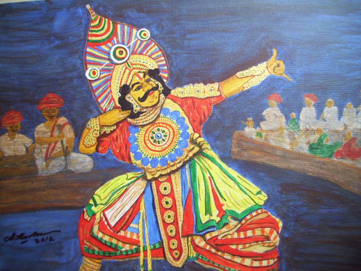 Arjuna - Karun's Artworks - Paintings & Prints, Ethnic, Cultural ...