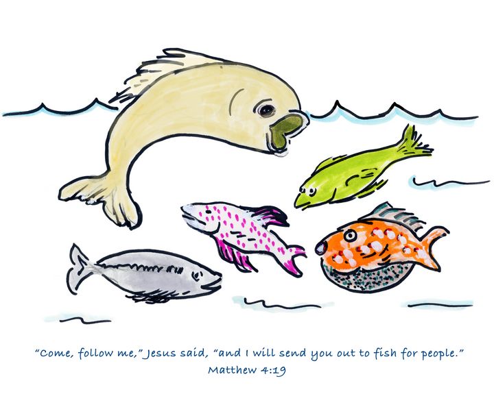 Fish child Illustration - Shining Light Gallery - Drawings ...