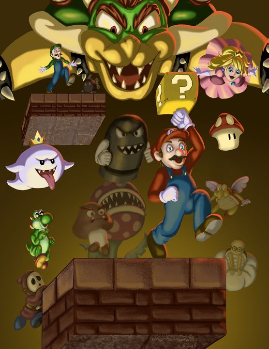 Block Buster! - Mario - AniStaciaArt - Digital Art & AI, People ...
