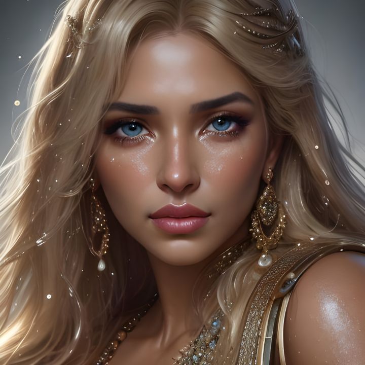 Sad blonde woman - Nina - Digital Art & AI, People & Figures, Portraits ...