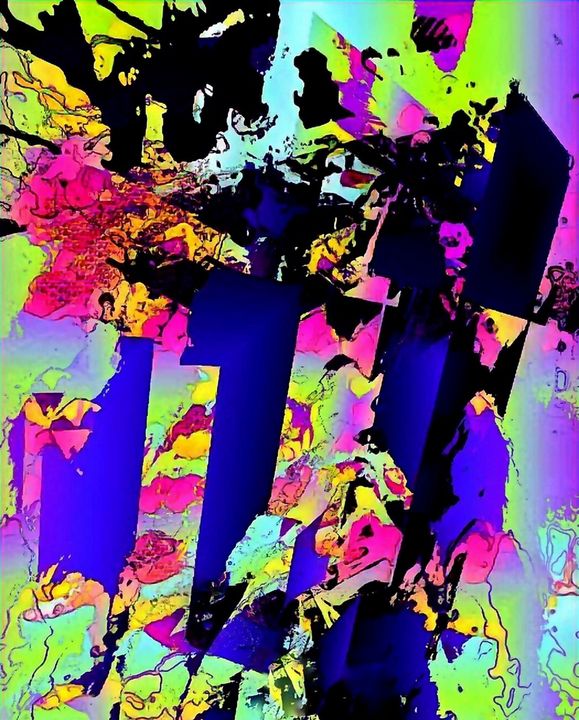 Neon Aggression - MRN Studios - Digital Art & AI, Abstract, Irregular ...