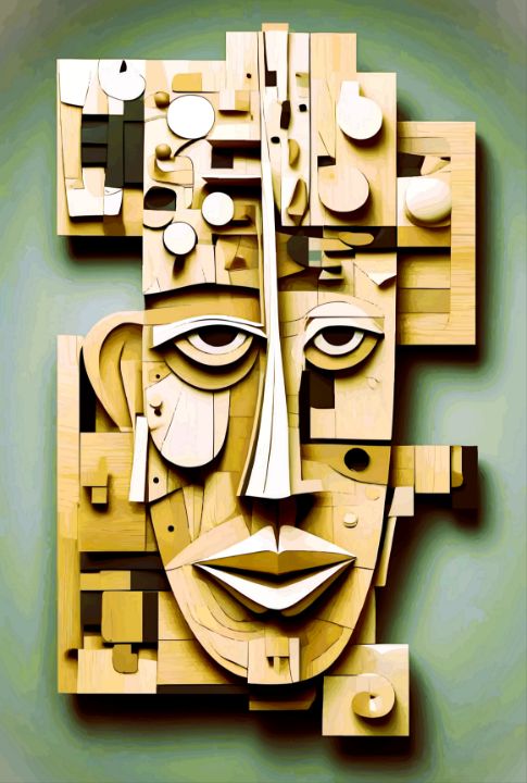 Abstract Cubic Portrait - VikArtStudio - Digital Art & AI, Abstract ...
