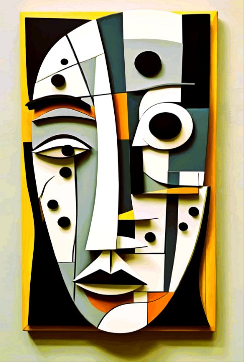 Cubist Abstract Face - VikArtStudio - Digital Art & AI, Abstract ...