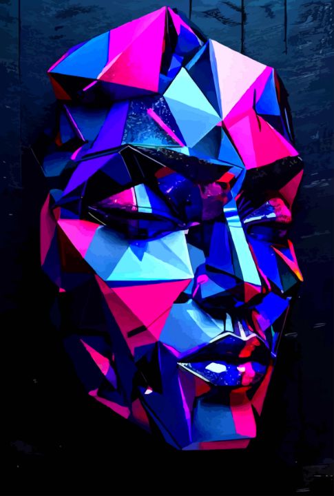 Geometric Face Abstraction - VikArtStudio - Digital Art & AI, Abstract ...