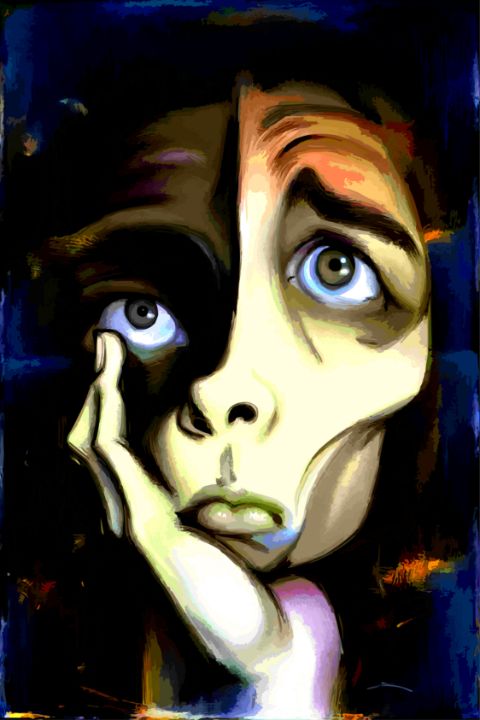 Gaze of Silent Anguish - VikArtStudio - Digital Art & AI, People ...