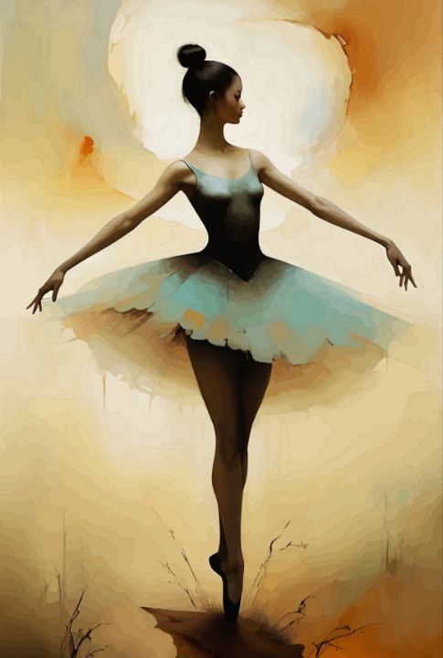 Warmth in Motion: Ballet's Silhouett - VikArtStudio - Digital Art ...
