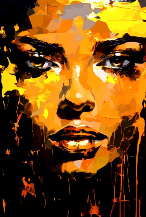 Gilded Gaze - VikArtStudio - Digital Art & AI, People & Figures ...
