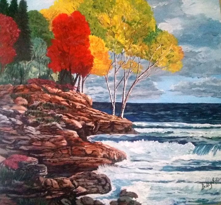 Lake Superior Autumn - Shells landscapes and ink abstracts - Paintings ...