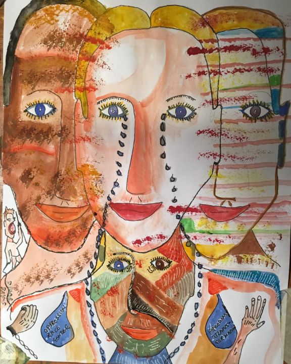 Blurred lines - Tanksky - Paintings & Prints, People & Figures, Other ...