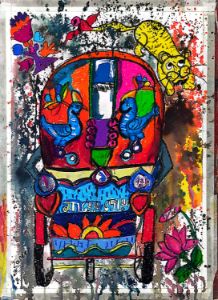 Traditional Rickshaw Art - Zareer Ayaan - Paintings & Prints, Ethnic ...