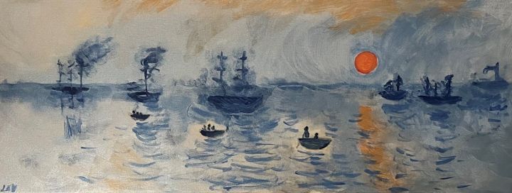 Harbor, 30x80cm, Acrylic, €800 - LanaEvanova.com - Paintings & Prints ...
